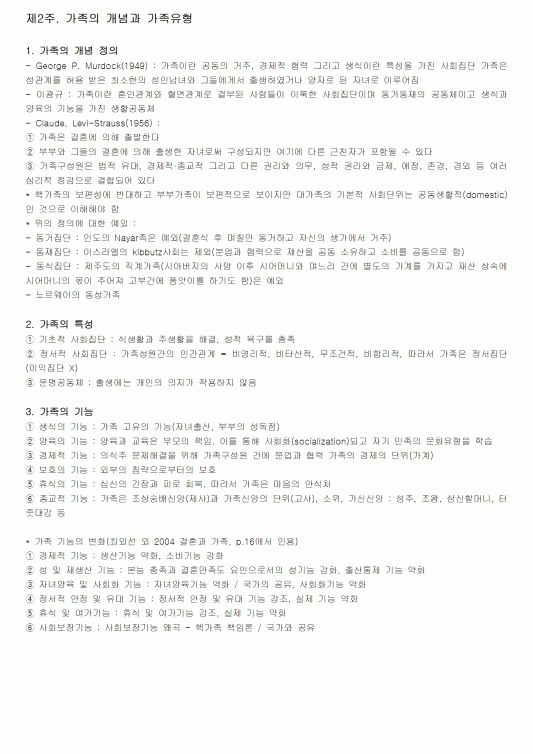 결혼과 가족 [사회복지]