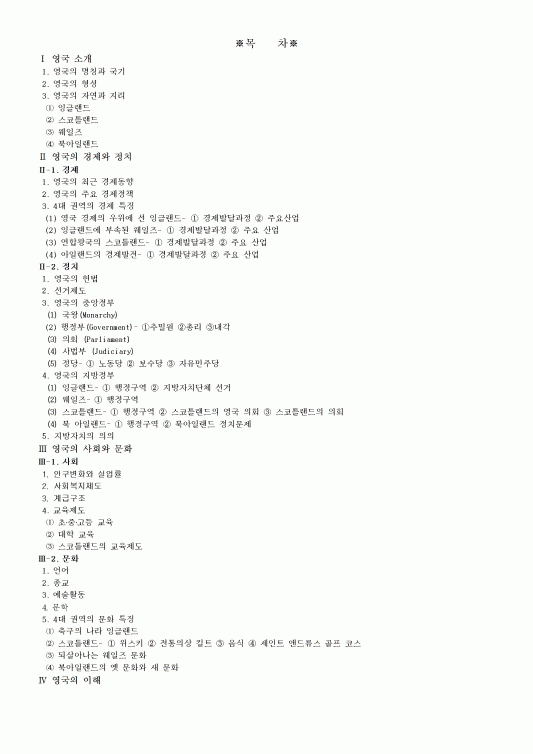 영국에 대한 이해
