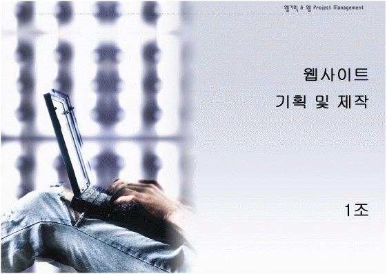 웹사이트 기획 및 제작