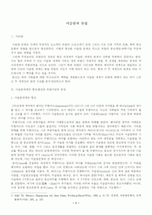 이슬람과 유럽
