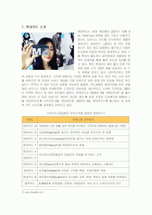 현대카드의 마케팅전략 성공사례