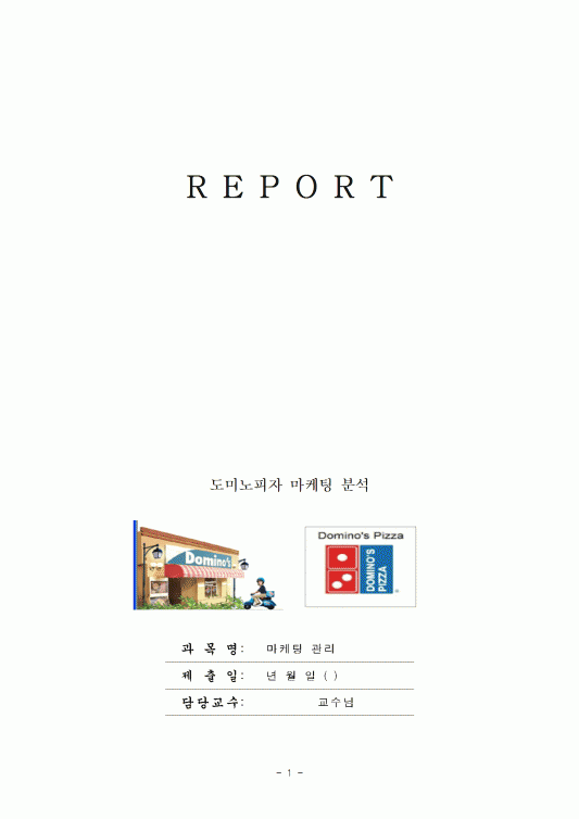 도미노피자 마케팅분석