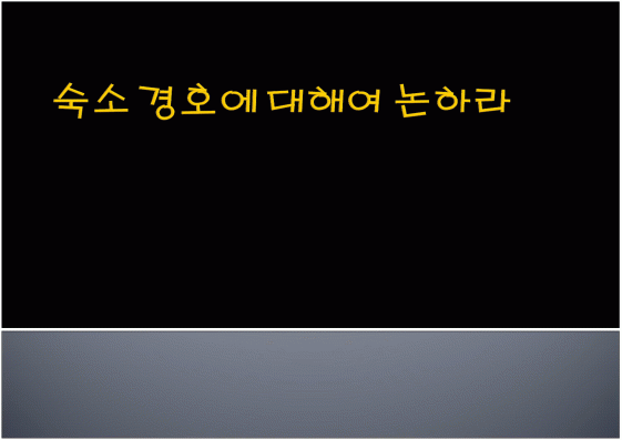 숙소 경호에 대해여 논하라