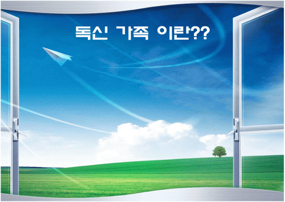 독신가족 레포트 자료