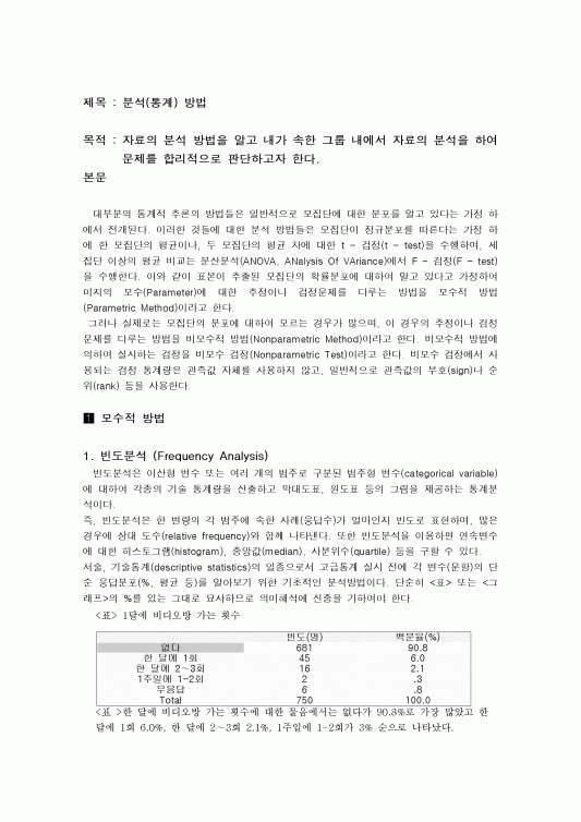 분석기법 레포트 자료