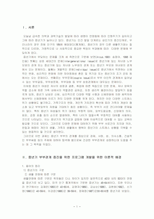 중년기 부부 다시 사랑하기