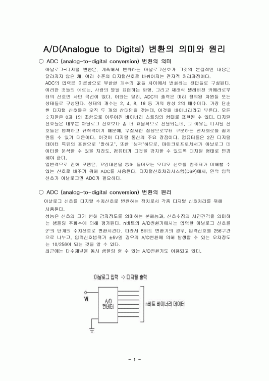 ADC와DAC 레포트 자료