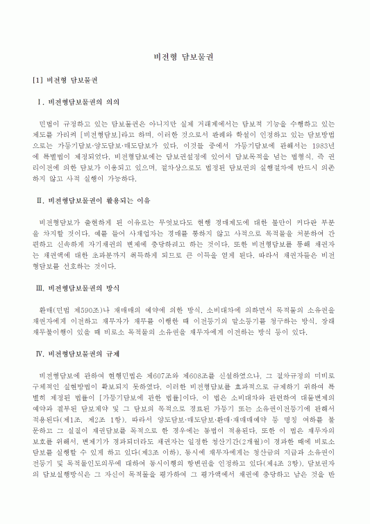 비전형 담보물권