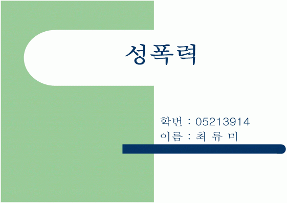 성폭력에 관한 내용 정리와 이해