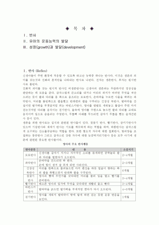 유아의 운동능력 및 성장과 발달