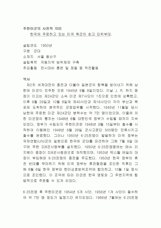 주한미군 실태 및 영향력 레포트
