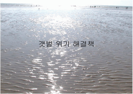 갯벌 위기 해결책