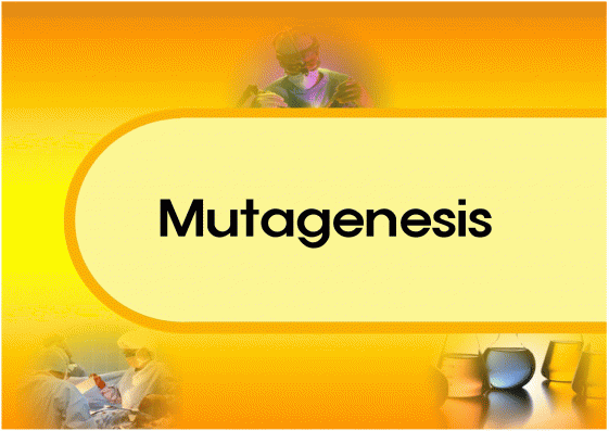 mutagenesis 레포트 자료