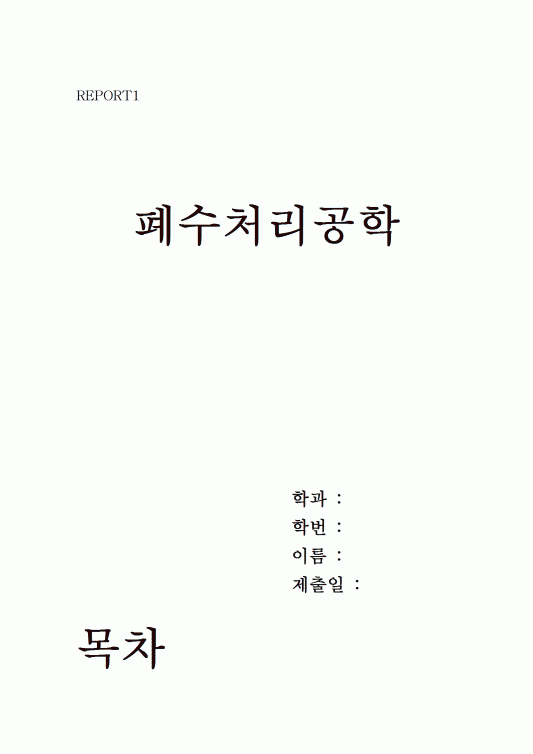 폐수처리 주요공정 처리방법 및 특성과 처리장문제 개선방향 국내외 처리장과 비교설명.