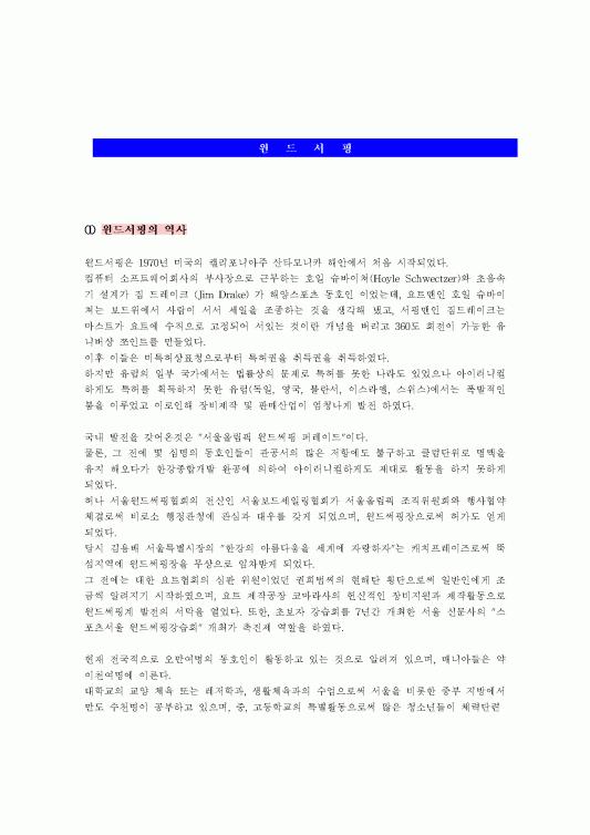 윈드서핑 서핑 레포츠