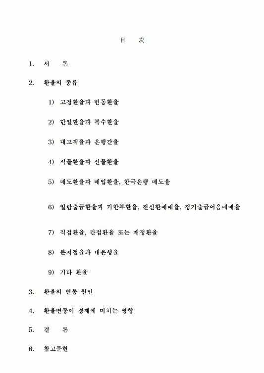 환율의 종류와 경제의 미치는 영향