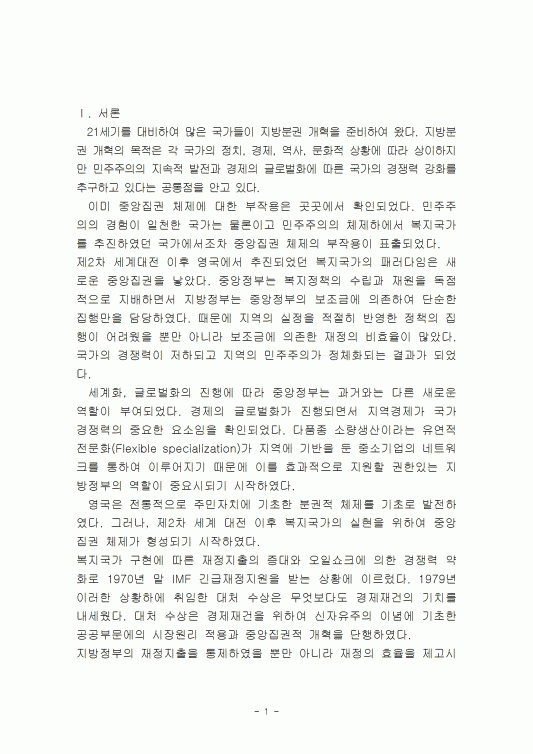영국의 지방재정
