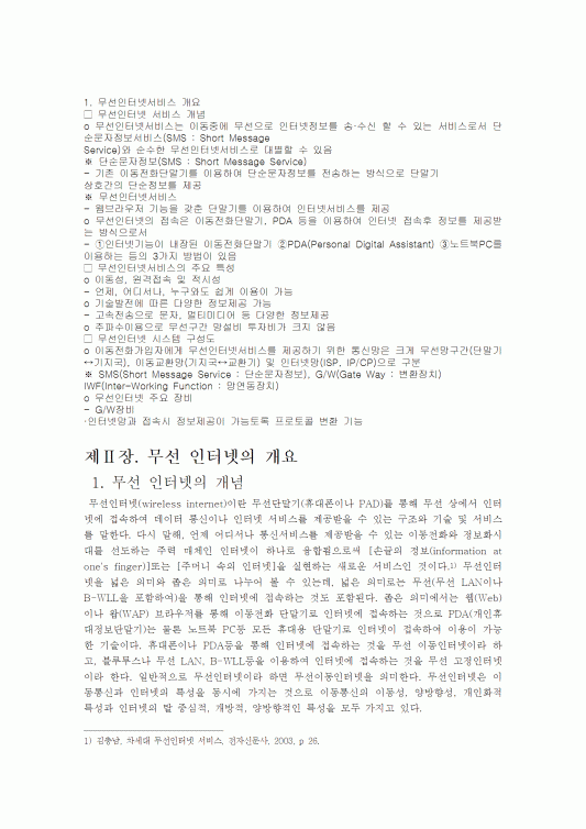 무선인터넷 M- 비지니스