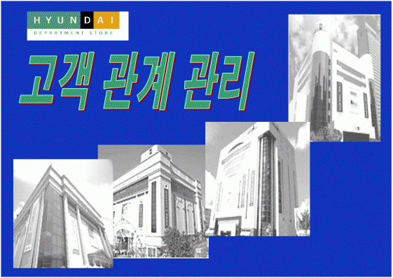 고객 관계 관리(crm-현대백화점 사례)