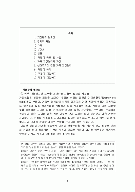 재정관리보고서