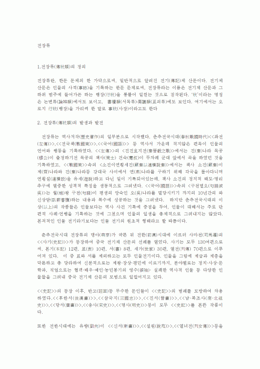 전장류(傳狀類)에 대하여