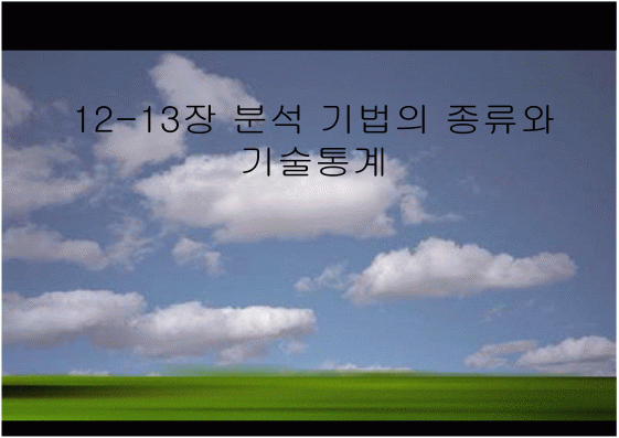 [마케팅조사론]분석 기법의 종류와 기술통계