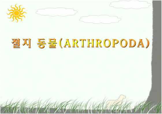 절지동물 발표용 자료입니다. (동물분류학 수업자료)
