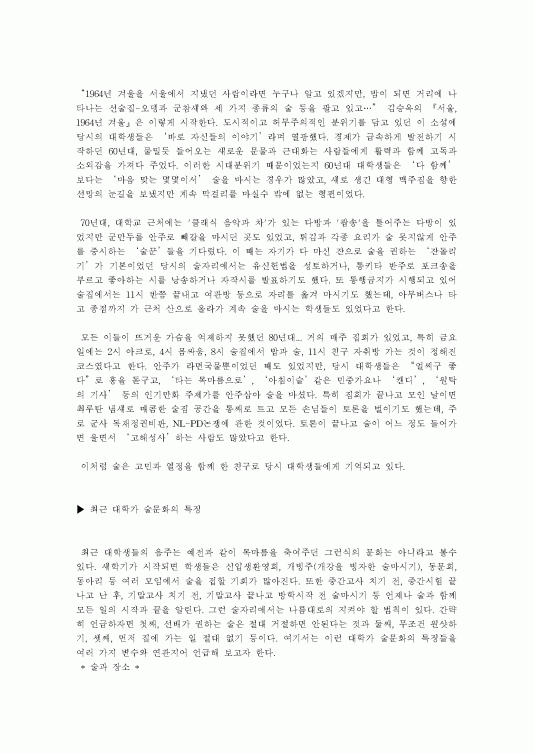 대학의 술문화