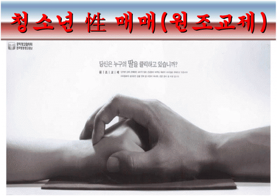 청소년 성매매 분석자료(프레젠테이션)