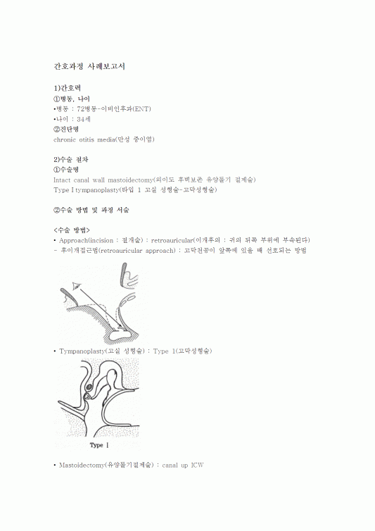 만성중이염 간호과정.