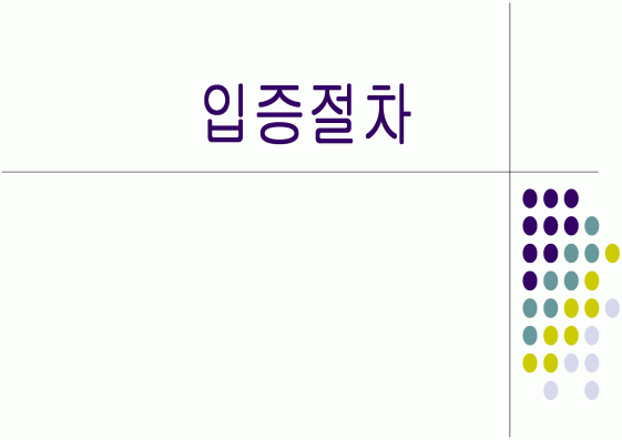 입증절차 레포트 자료