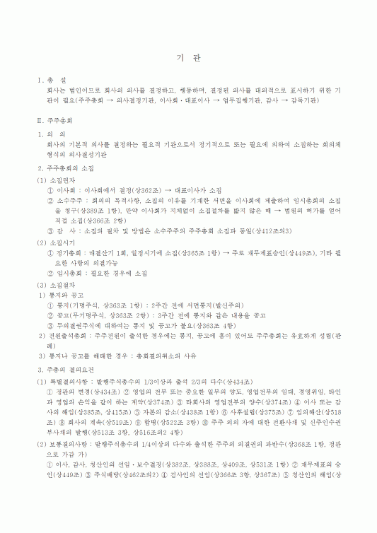 회사 주주총회 이사.이사회.대표이사