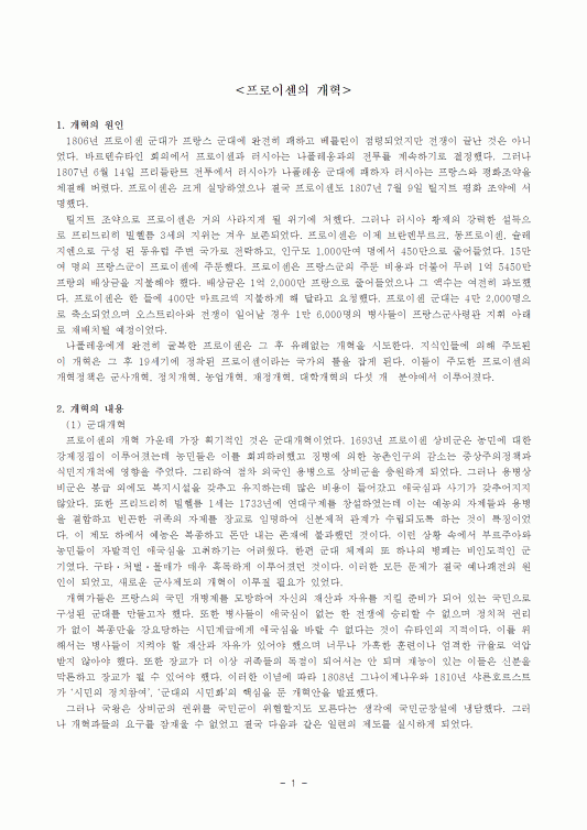 프로이센의 개혁