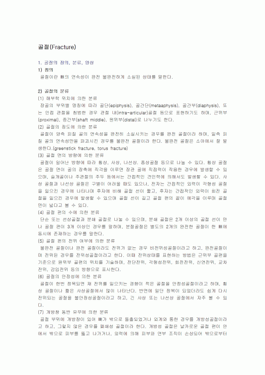 골절(Fracture)의 이해