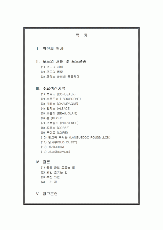 프랑스 와인에 대하여