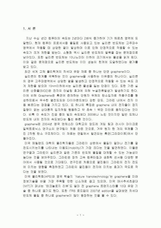그라핀에 대하여