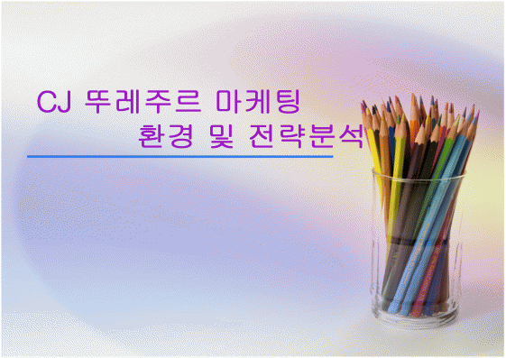 CJ 뚜레주르 마케팅 환경 및 전략 분석