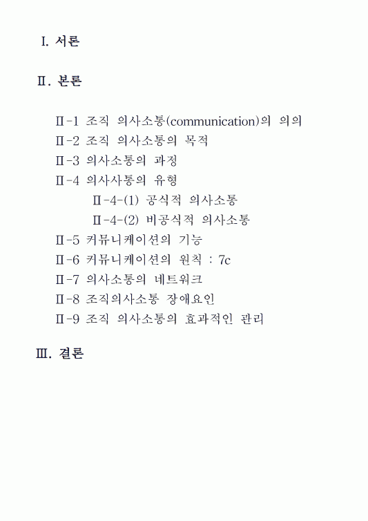 조직행동에서의  의사소통