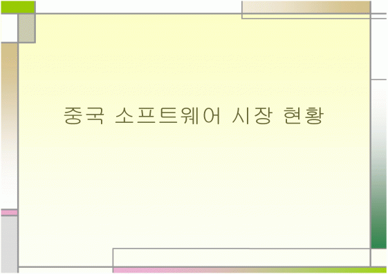 중국 소프트웨어 시장 현황