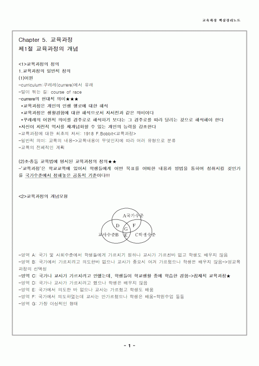 [교육학 서브노트] 교육과정