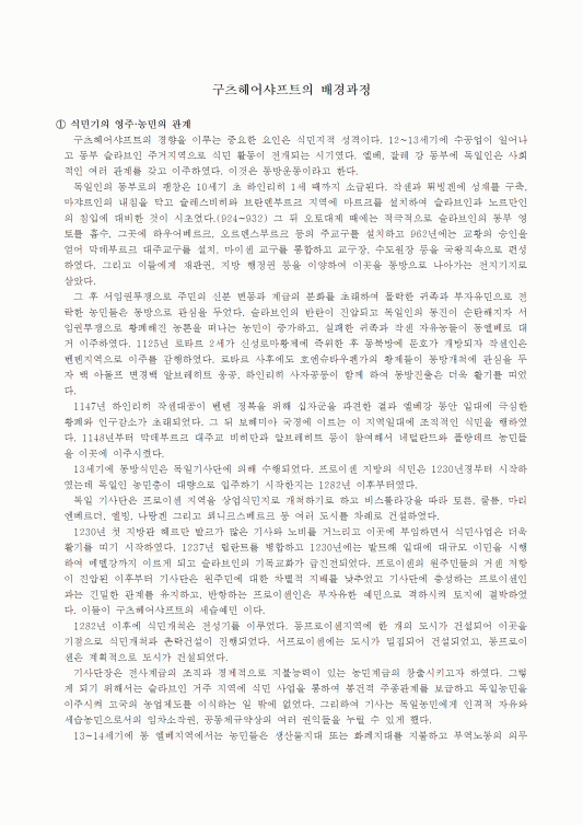 구츠헤어샤프트의 배경과정