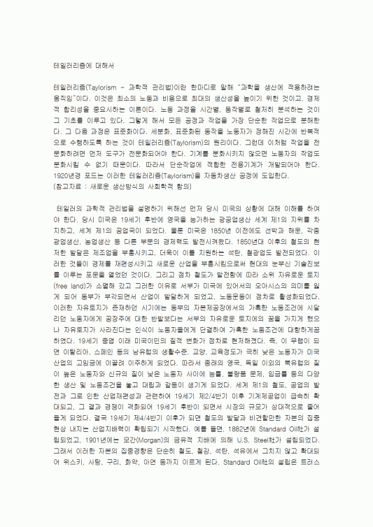 테일러리즘에 대해서
