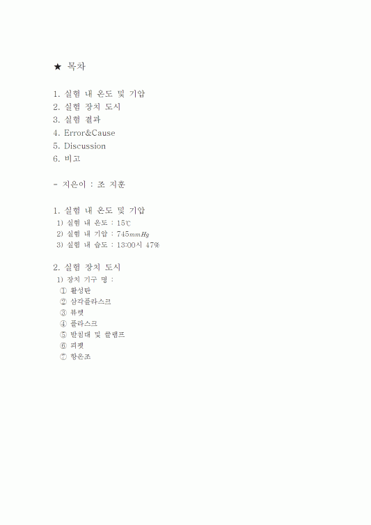 유기산의 흡착