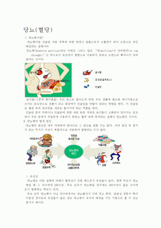 당뇨(혈당)와 당뇨병(Diabetes mellitus)
