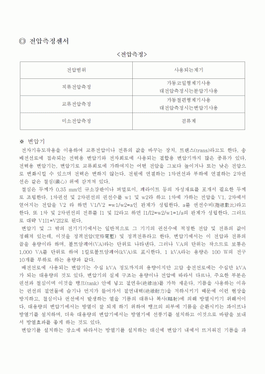 센서 종합 정리