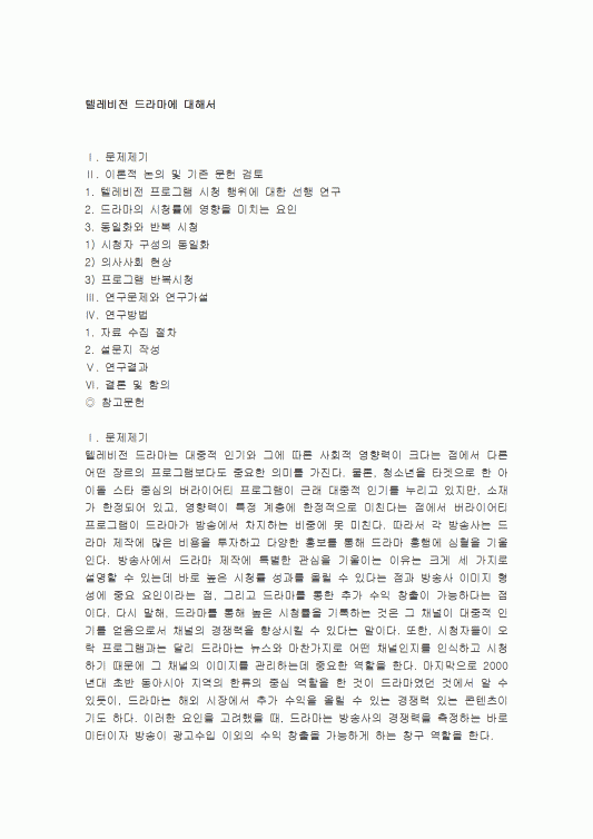 텔레비전 드라마에 대해서