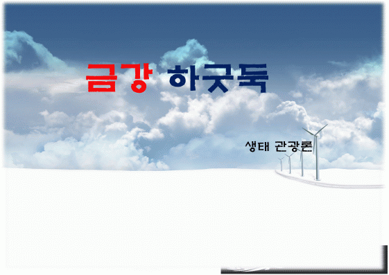 생태관광지 조사 - 금강 하구둑