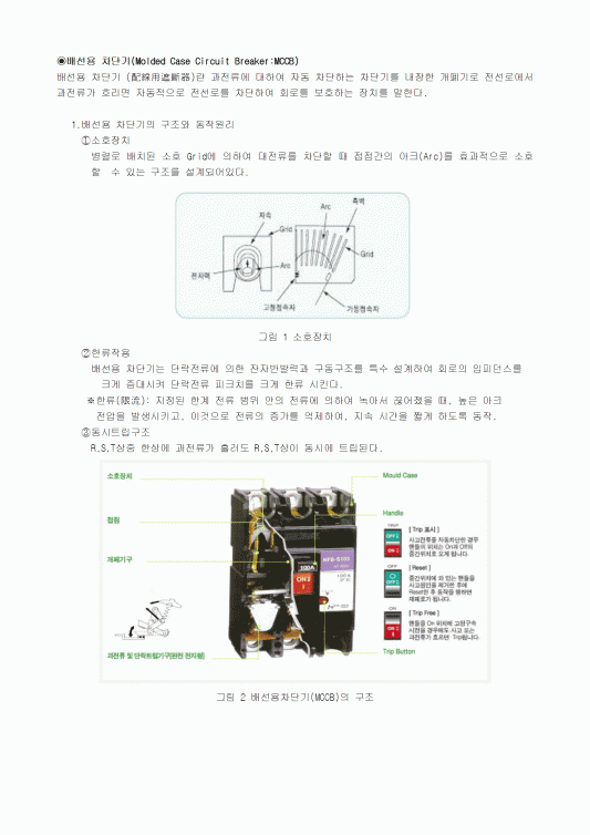 MCCB ELCB 조사 레포트 자료