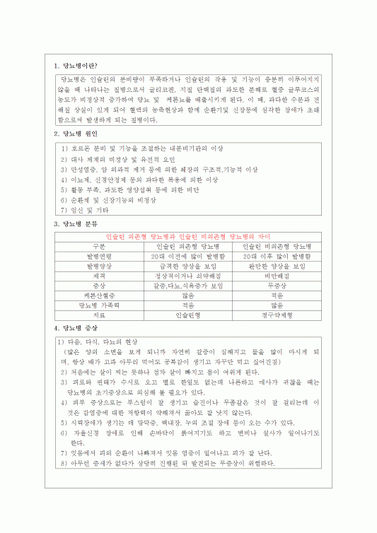 당뇨병과인슐린요법