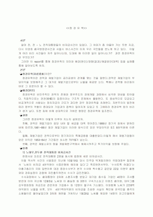정경유착에 관한 내용